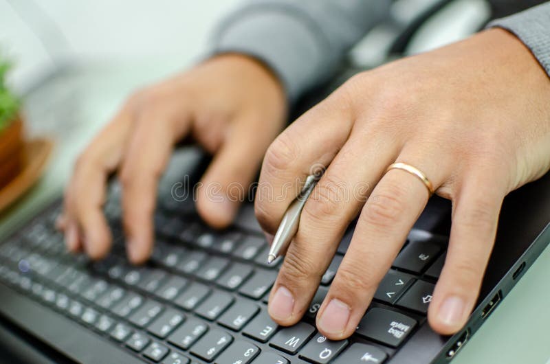 Hands Working with Love of Technology Stock Photo - Image of love ...