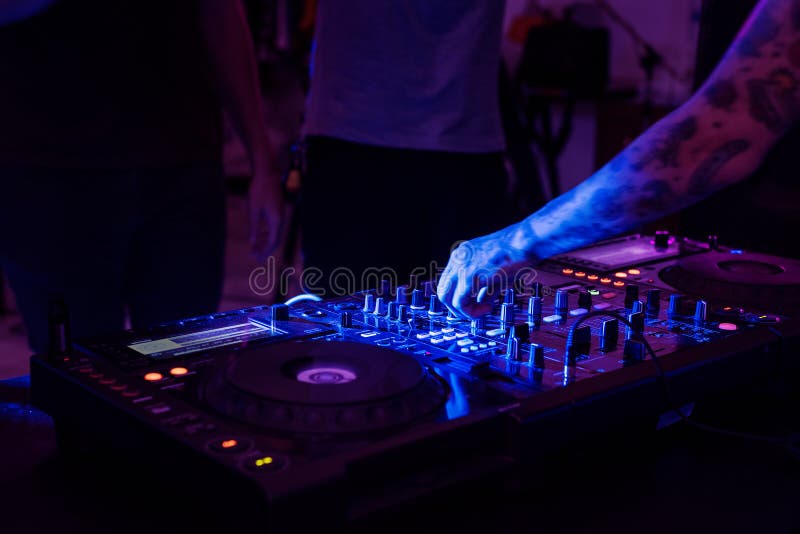 Hands are Working on a Sound Mixer Stock Image - Image of equalizer ...