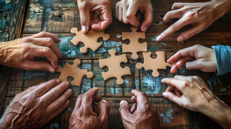 Working Together Puzzle Stock Illustrations – 2,701 Working Together ...