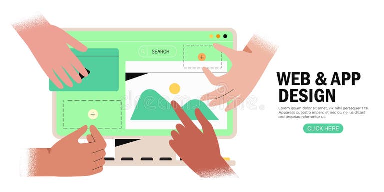 Hands Working on Website or Application, Ui Ux Design and Programming ...