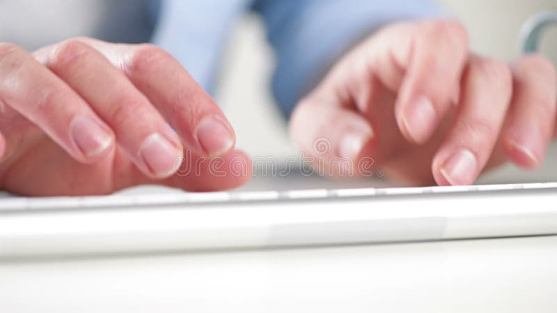Hands, Writer or Person Typing on Computer for Networking on Email or ...