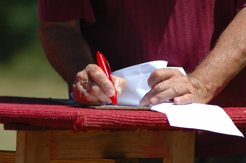 Hands writing stock image. Image of business, fingers - 1962401