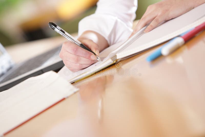 Hands are writing stock photo. Image of learning, college - 23046150
