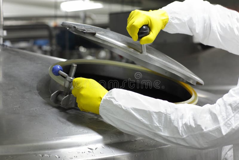 Specialist Opening Industrial Process Tank Stock Photo - Image of ...