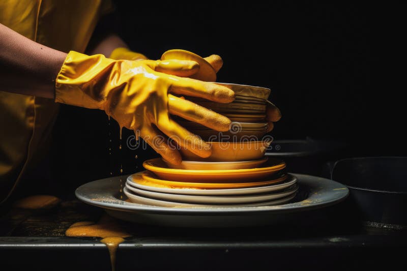 Washing Plates Stock Illustrations – 878 Washing Plates Stock ...