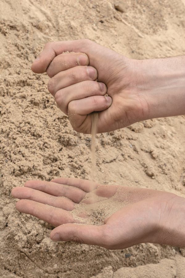 Man Pouring Sand Time Concept Stock Photo - Image of young, skin: 36314910