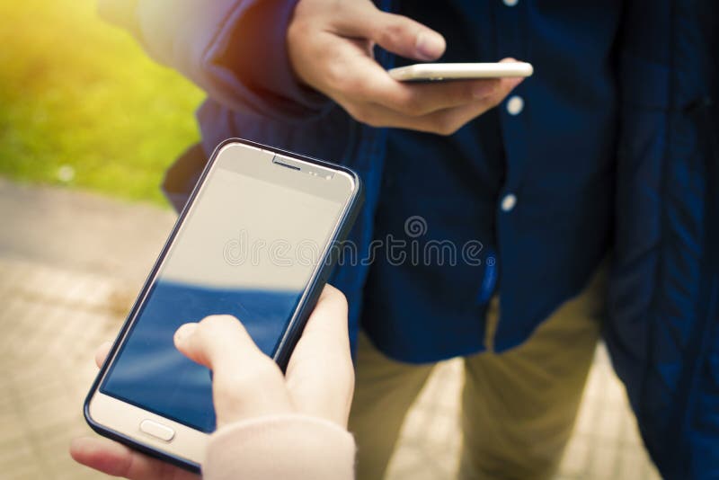 Group of Young People with Mobile Phones Stock Image - Image of phones ...