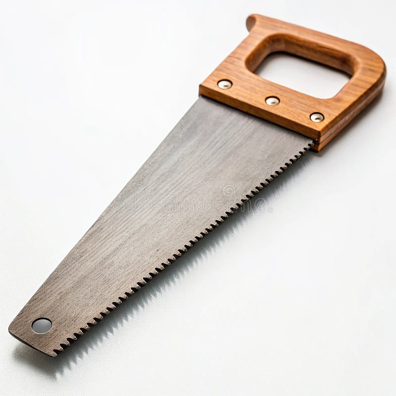 Handsaw with Sharp Teeth on White Background Stock Illustration ...
