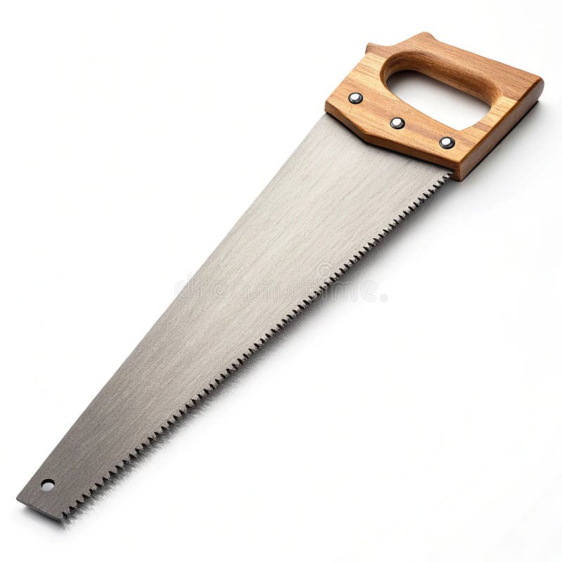 Handsaw with Sharp Teeth on White Background Stock Illustration ...