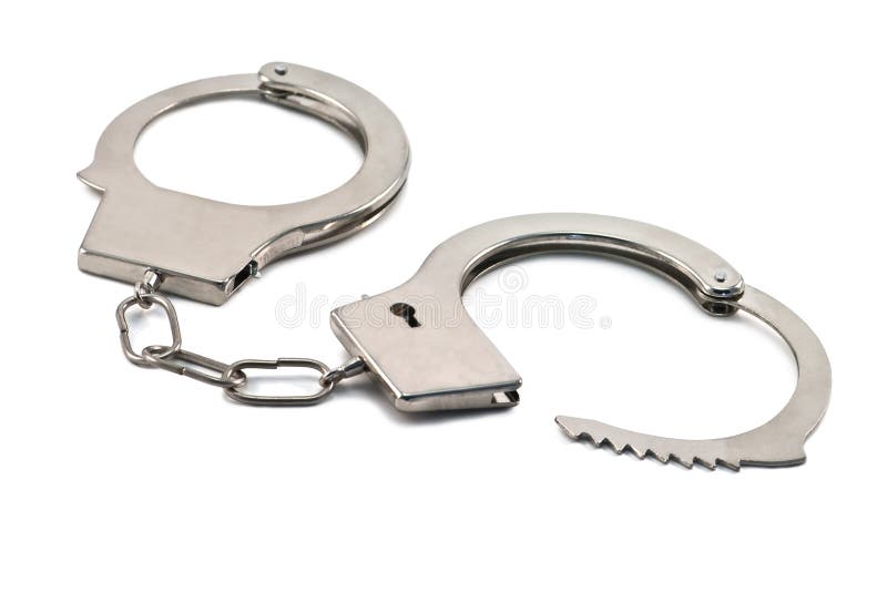 Handschellen stockbild. Bild von handschellen, schuld - 14383909