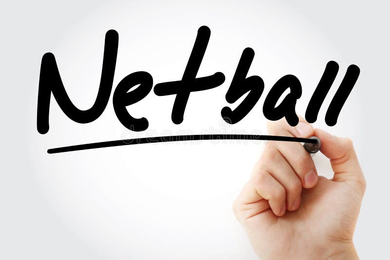 Handschrift-Korbball Mit Kennzeichnung Stockbild - Bild von position ...