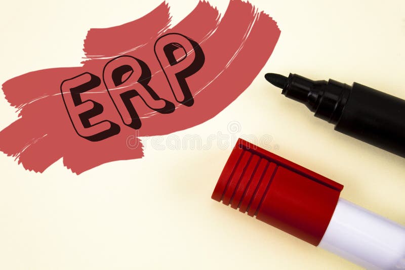 Handschriftstext, Der Erp Schreibt Konzeptbedeutung Unternehmens ... Handschriftstext, Der Erp Schreibt Konzeptbedeutung Unternehmens ...