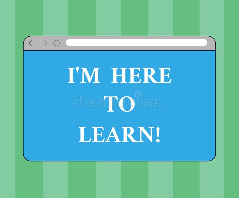 Handschriftstext, Der I M Here To Learn Schreibt Konzept, Das Den ... Handschriftstext, Der I M Here To Learn Schreibt Konzept, Das Den ...