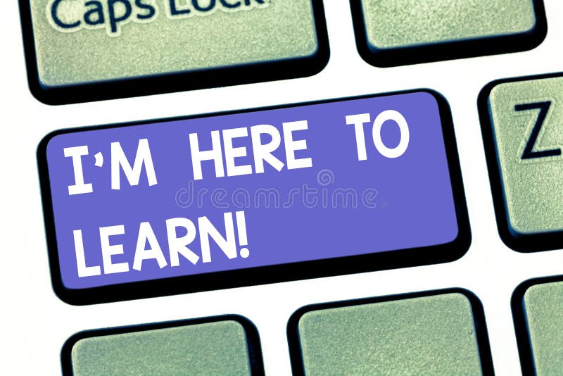 Handschriftstext, Der I M Here To Learn Schreibt Konzept, Das Den ... Handschriftstext, Der I M Here To Learn Schreibt Konzept, Das Den ...