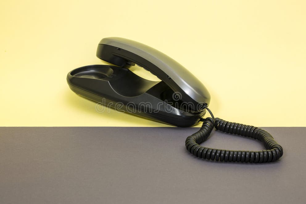 Handset and Fixed Telephone with Tone Dialing. Stock Image - Image of ...
