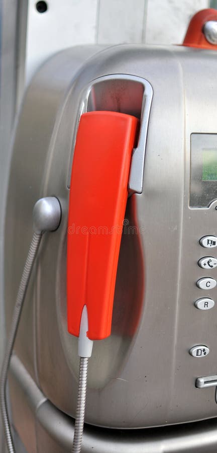 Handset of a Public Telephone Stock Image - Image of communicate, cabin ...