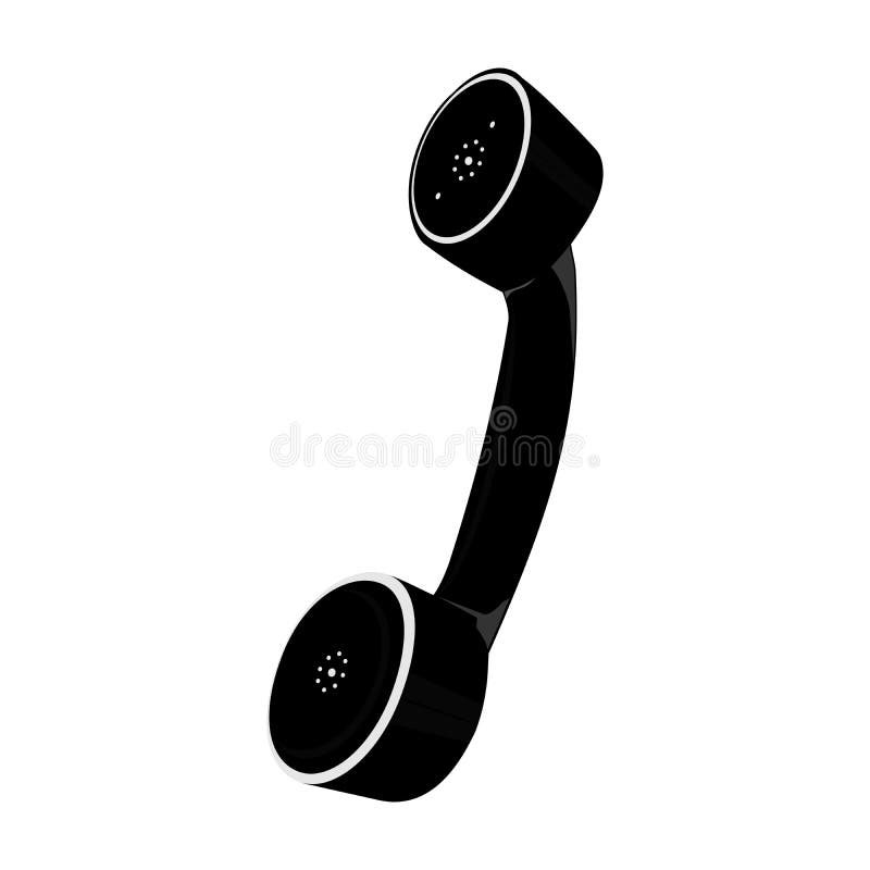 Vector Handset Outline Icon . Ring Sign Stock Vector - Illustration of ...