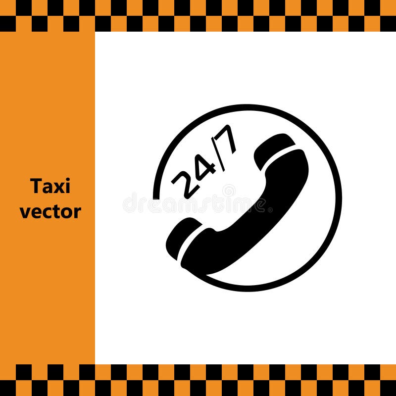 Handset Sign 24/7, Dispatcher Answering the Call, Icon Vector Stock ...