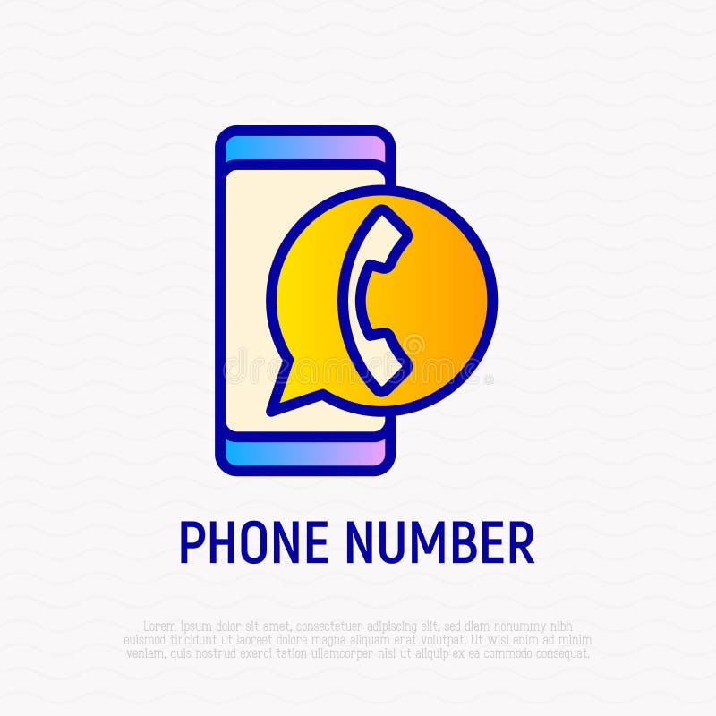 Handset in Speech Bubble on Smartphone Screen. Phone Number Symbol ...