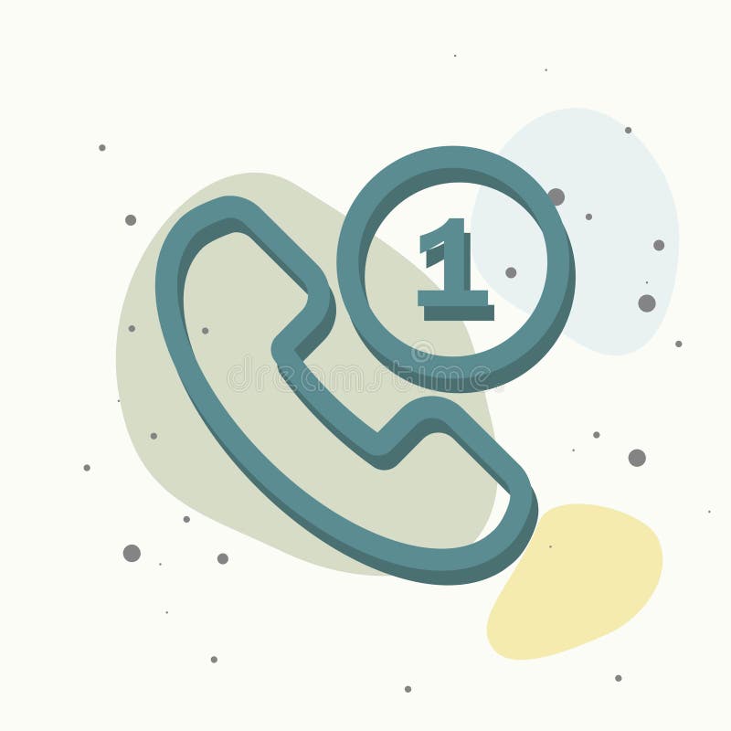 Handset Vector Icon. Missed Call Phone Icon on Multicolored Background ...