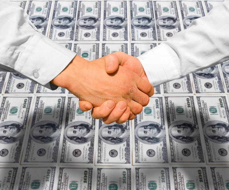 Money Handshake Deal Investors Stock Photo - Image of america, charges ...