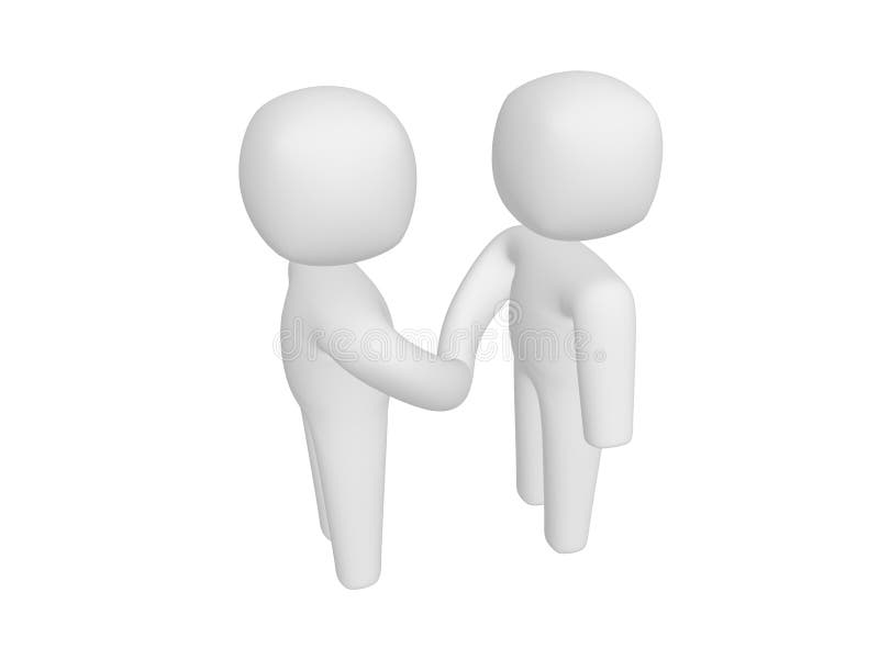 Stick Man Stick Figure Handshake Deal Stock Vector - Illustration of ...