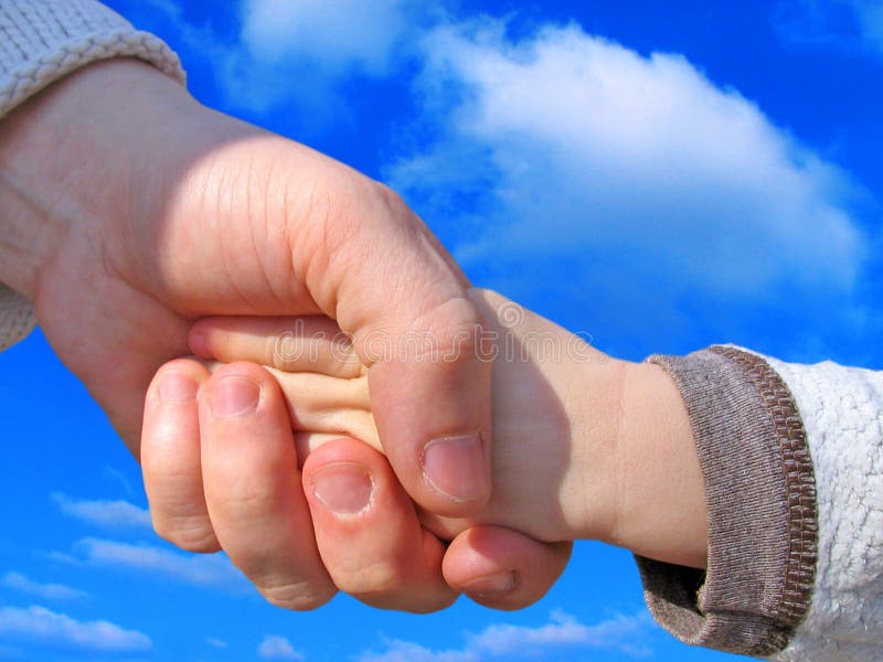 Kids Shaking Hans stock photo. Image of clouds, unity, hands - 165450