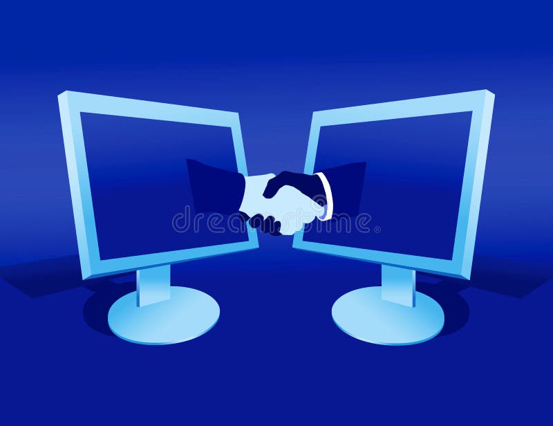 Handshake stock vector. Illustration of technology, computer - 16120882