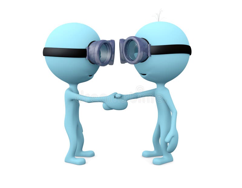 Stick Man Stick Figure Handshake Deal Stock Vector - Illustration of ...