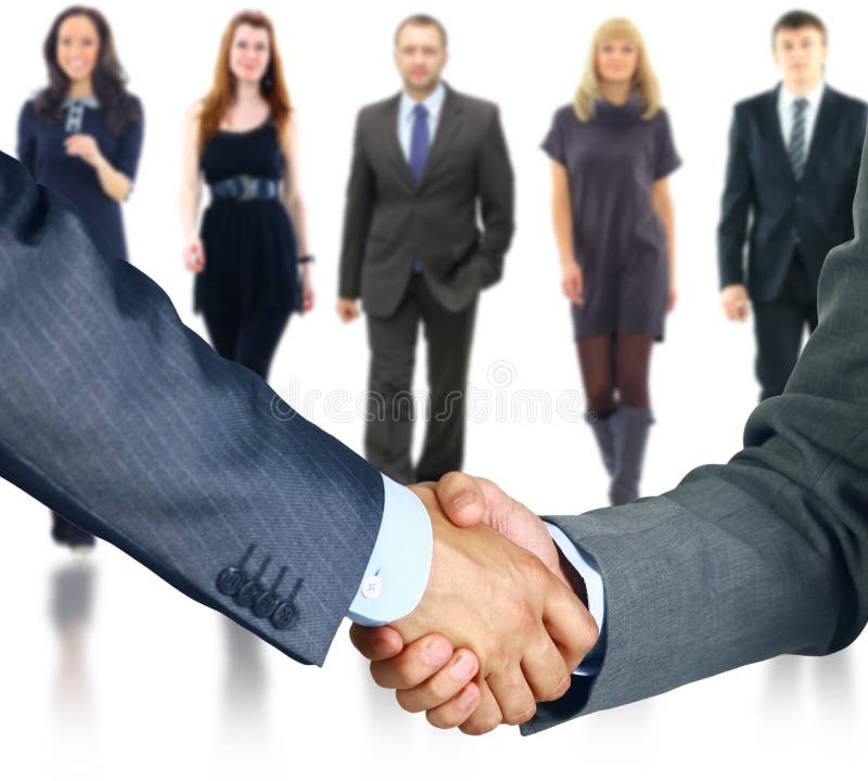 Handshake and team stock image. Image of agreement, businessmen - 17843867