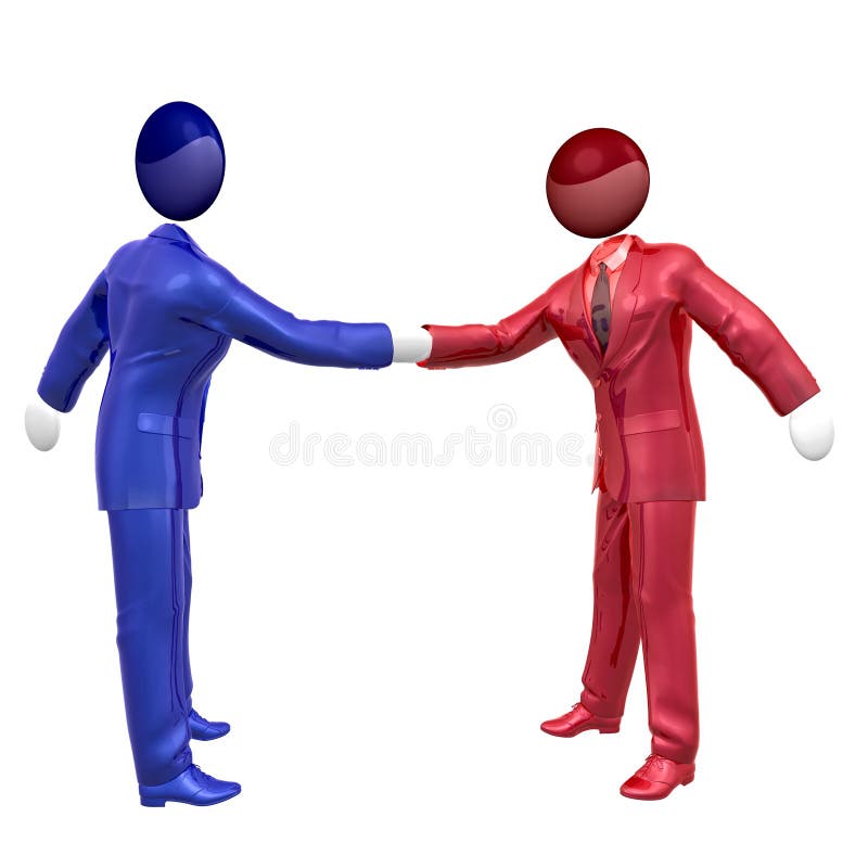 Handshake 3d Businessman Icon with Tuxedo Stock Illustration ...