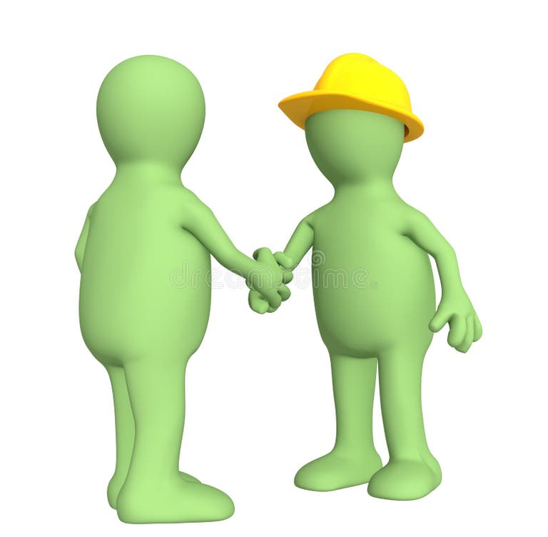 Construction Worker Handshake Stock Illustrations – 588 Construction ...