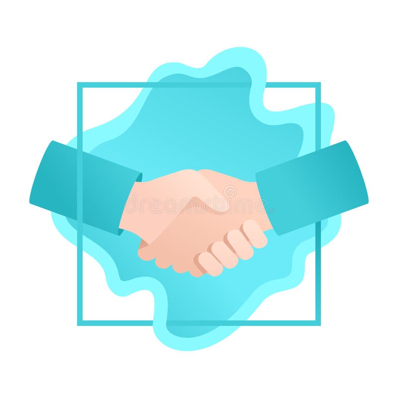 Handshake on Abstract Background Stock Vector - Illustration of ...