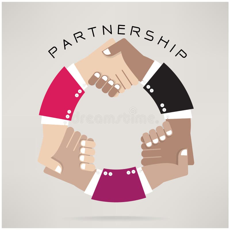 Handshake Abstract Design Template,Partnership Concept Stock Vector ...
