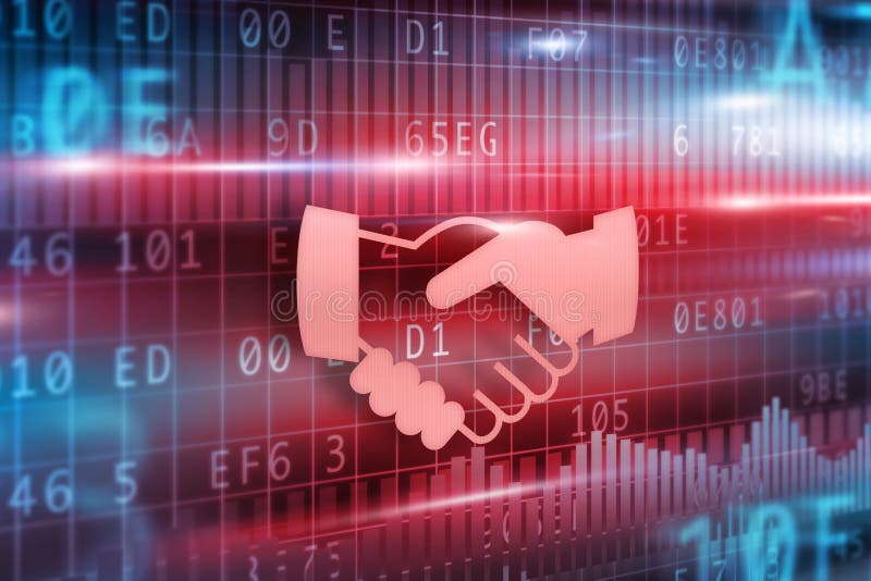 Handshake abstract stock illustration. Illustration of cooperation ...