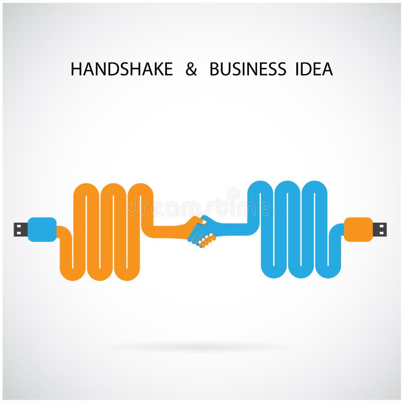 Handshake Abstract Sign Design Template. Business Creative Concept ...