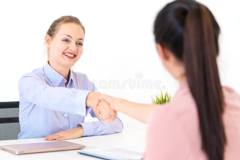Handshake after Accepted in a Job Interview Stock Photo - Image of ...