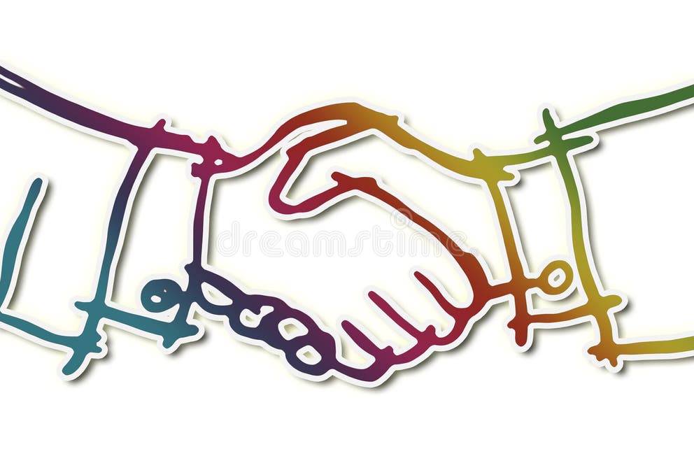 Handshake Against a White Background for Easy Selection - Concept Image ...