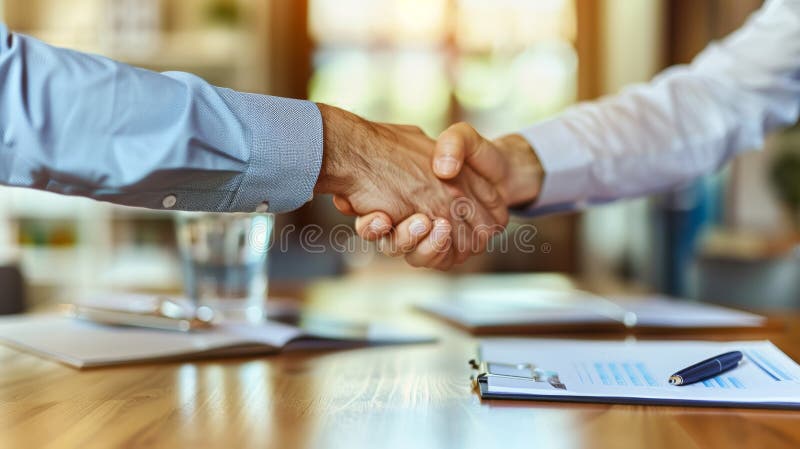 The Handshake Agreement.AI Generated Image Stock Photo - Image of ...