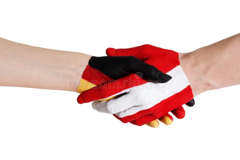 Handshake between Germany and Italy Stock Image - Image of country ...