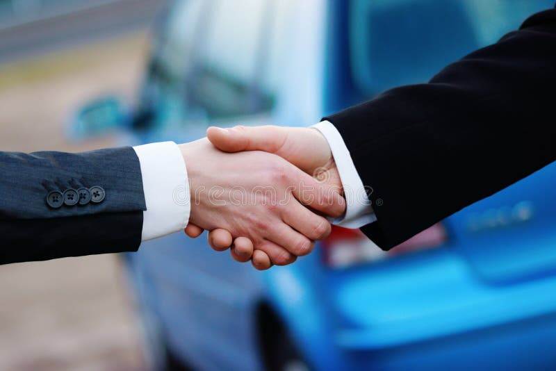 Handshake in Auto Show or Salon Stock Image - Image of repair ...
