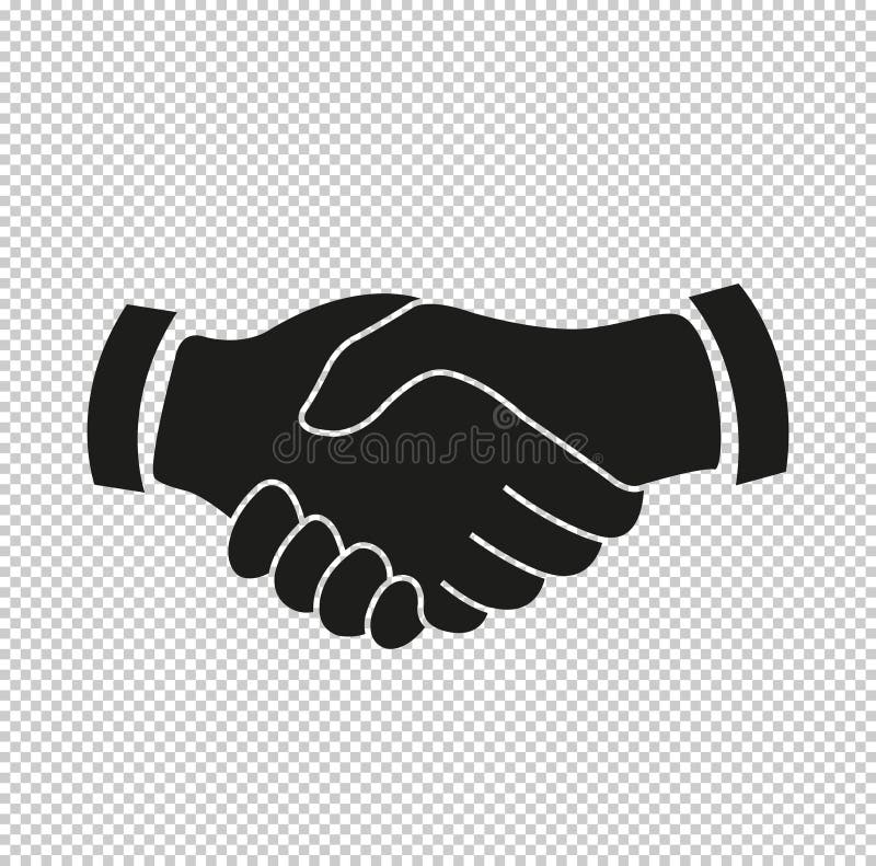 Handshake - Black Vector Icon Stock Vector - Illustration of ...