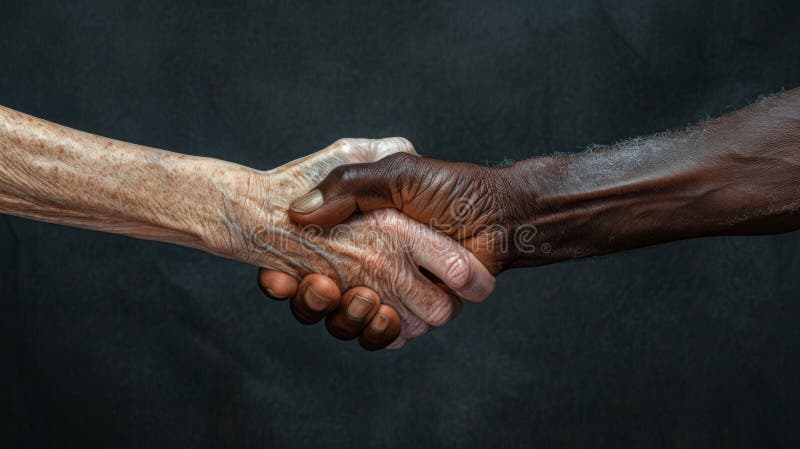 A Handshake Bridging Generations.AI Generated Image Stock Image - Image ...
