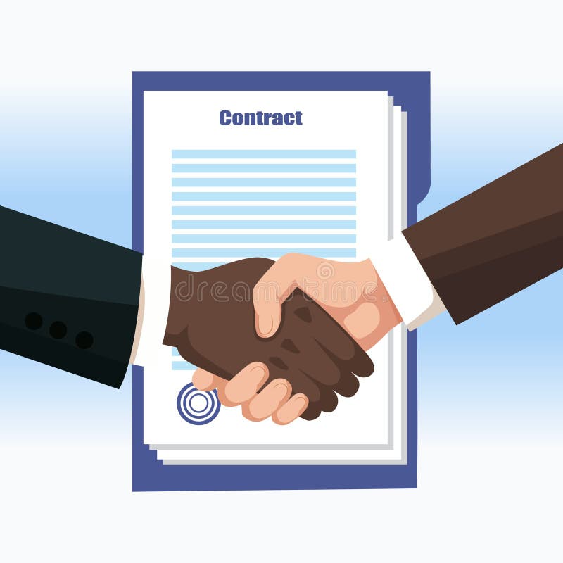 Handshake of Business Partners, Signing a Contract Stock Vector ...