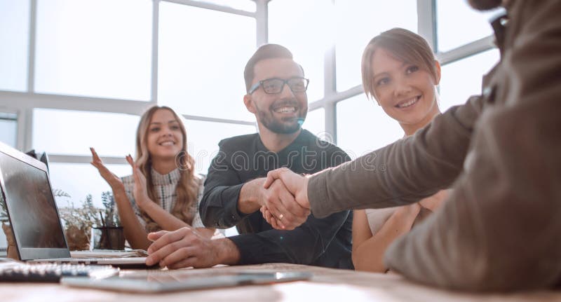 Handshake Business People at a Meeting in the Office Stock Image ...