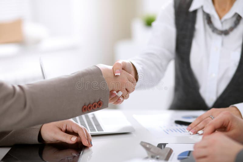 Handshake of Business People in Negotiations Stock Photo - Image of ...