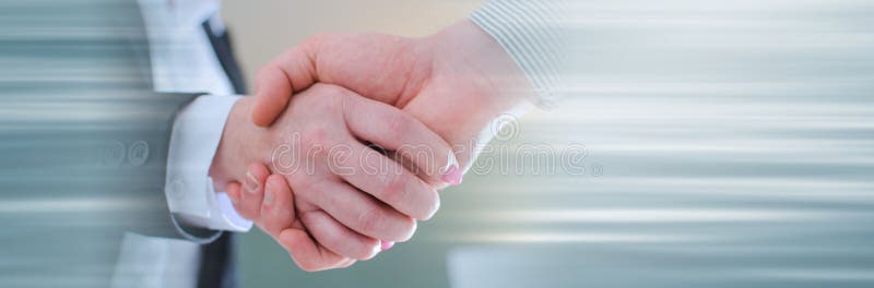 Business Handshake; Panoramic Banner Stock Photo - Image of corporate ...