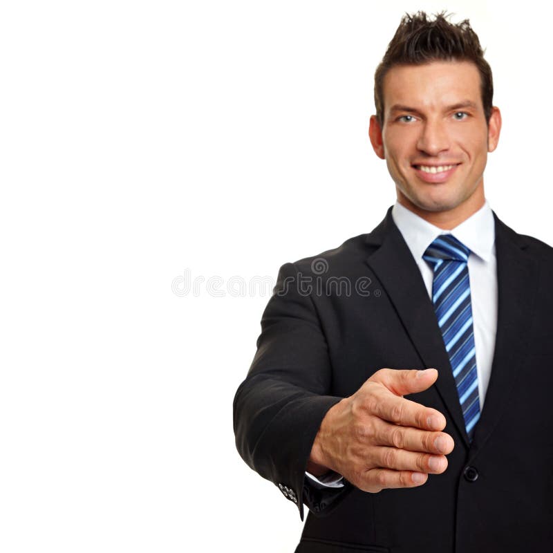 Handshake with businessman stock photo. Image of suit - 41096986