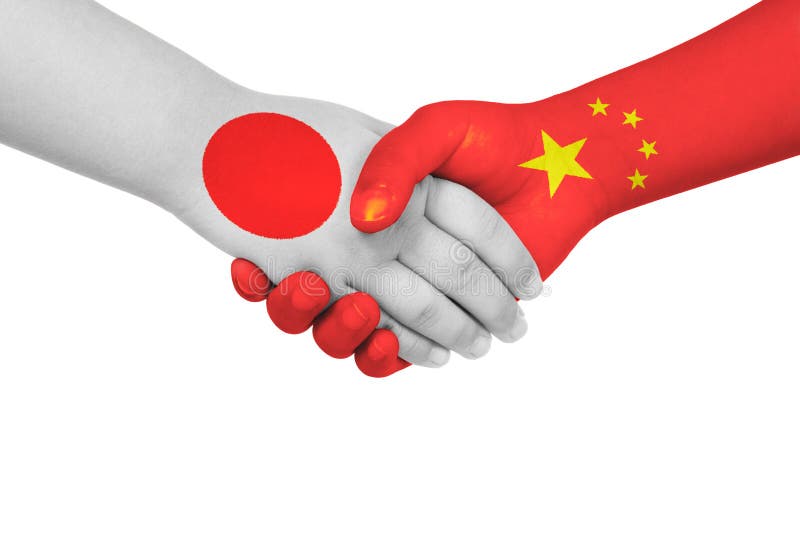 Handshake between China and United States of America Stock Image ...