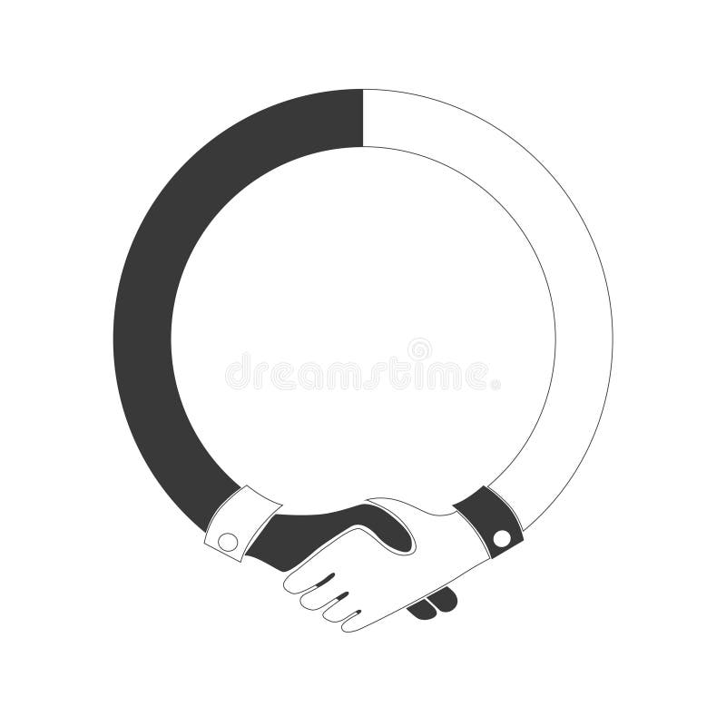 Handshake Circle Vector Icon. Stock Vector Illustration Stock Vector ...